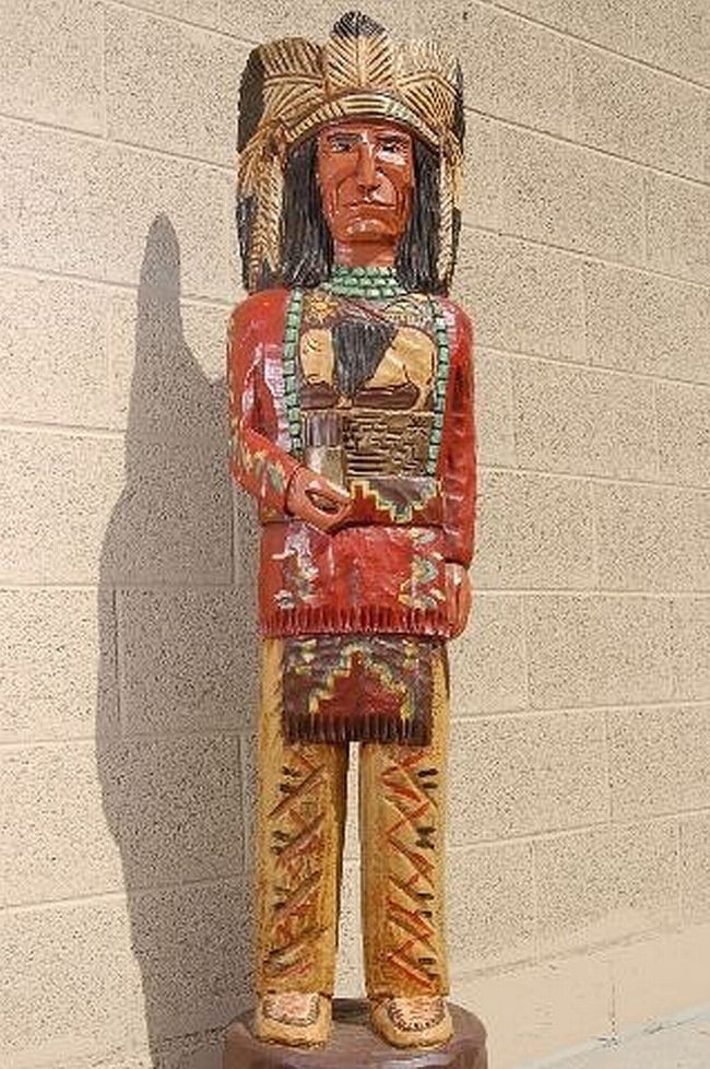 Wooden Cigar Store Indian Statues Tobacco Vintage Cigar Store Indian