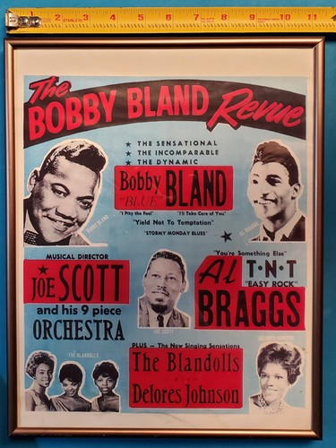 Framed 11x14 Bobby "Blue" Bland Poster from Blues Wall of a BBQ Joint ...