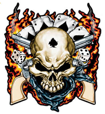 DEAD MAN HAND BIKER DECAL 6 3/4 INCH DECAL | eBay