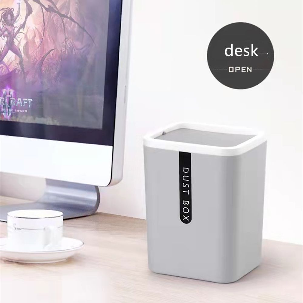 Removable 360 Degree Trash can Shake cover Mini Small Waste Bin ...