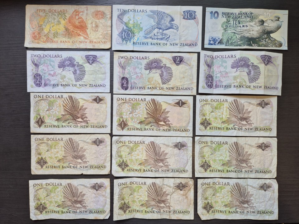 Lot of 15 New Zealand Old Banknotes F-VF | eBay