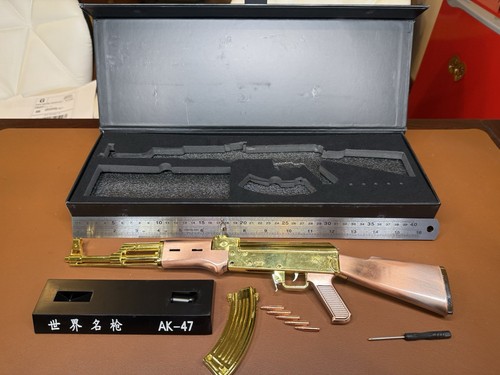 1:2 scale Alloy Army AK-47 Rifle Shell Eject Toy Gun Mini Non- firing ...