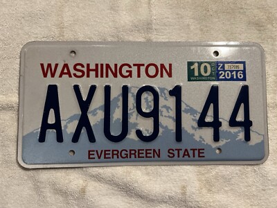 LICENSE PLATES Washington 2016 Evergreen State Mountains AXU 9144 | eBay