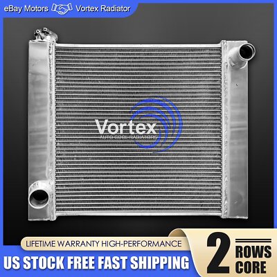 2Row Universal Aluminum Radiator for Ford / Mopar 22" x 19" x3.50 ...