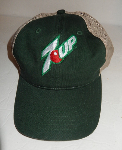 7 UP Hat, Cap Green with Beige Mesh Back 7 UP Logo Trucker Cap New | eBay