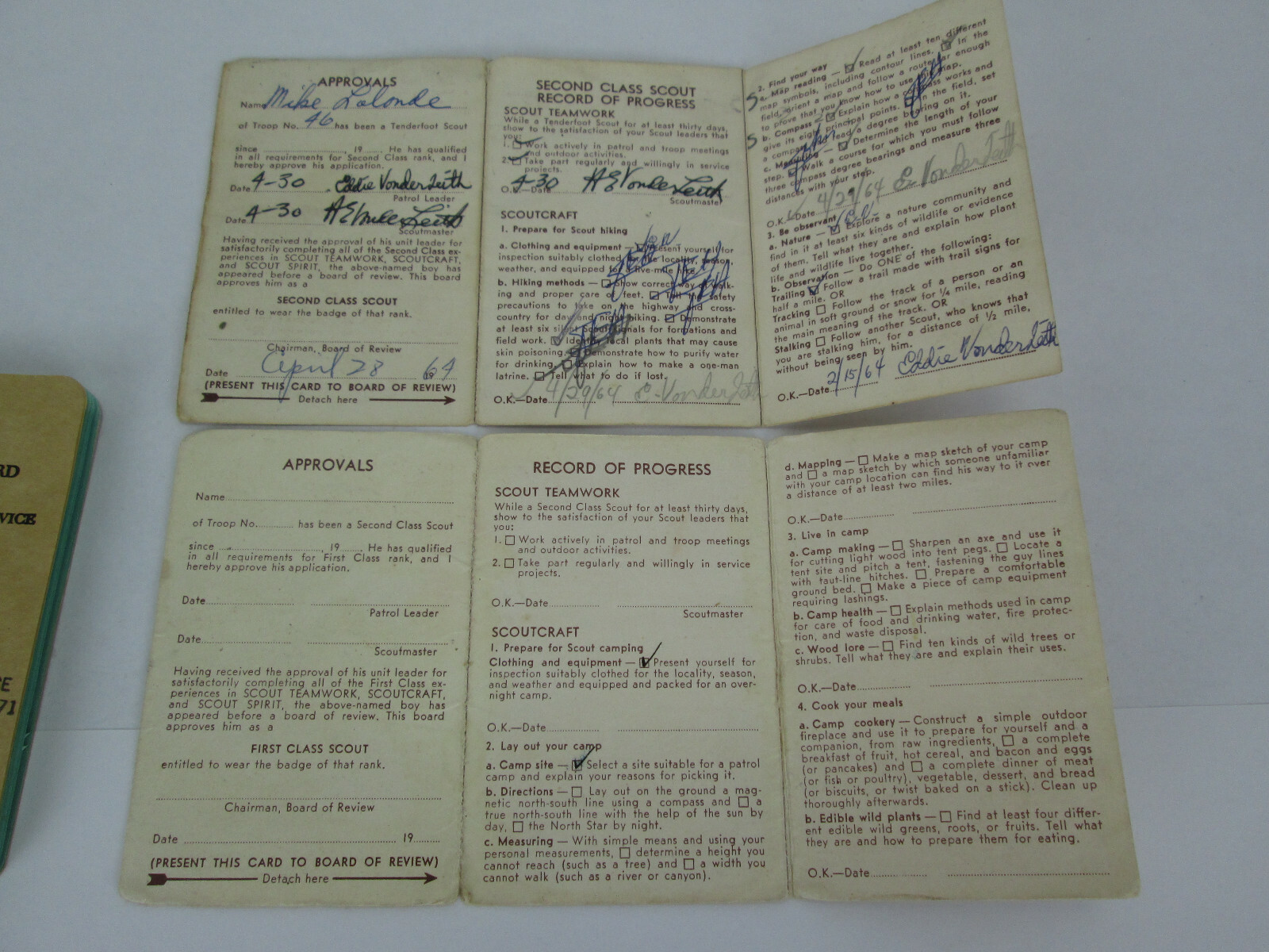 Lot of Vintage Boy Scouts of America First Class Scoreboard Totin' Chip ...