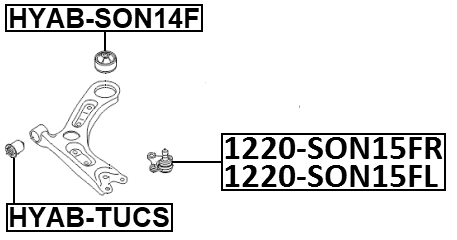 Front Lower Ball Joint Right For Hyundai Febest 1220-SON15FR OEM 54530 ...