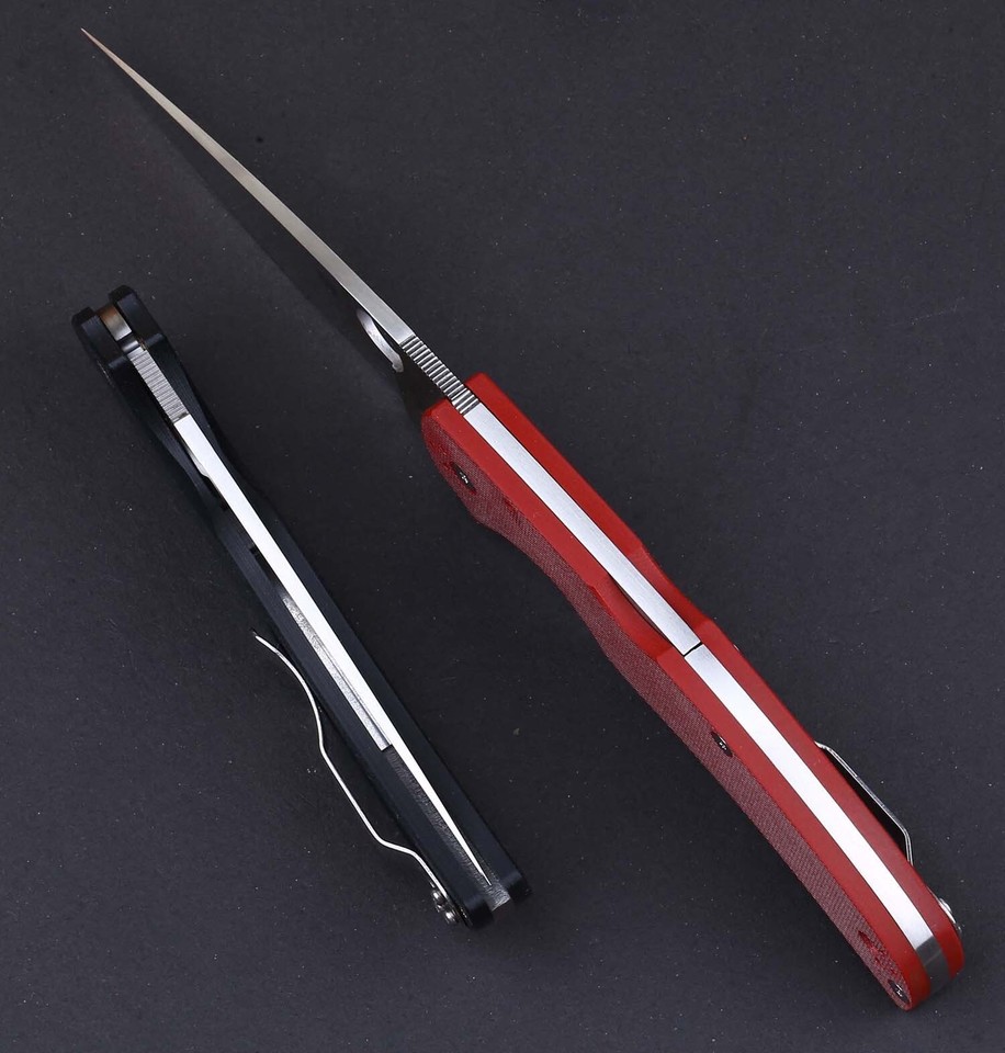 Black G10 Lock Back Pocket Folding Knives Tactical Hunting Fold Knife ...