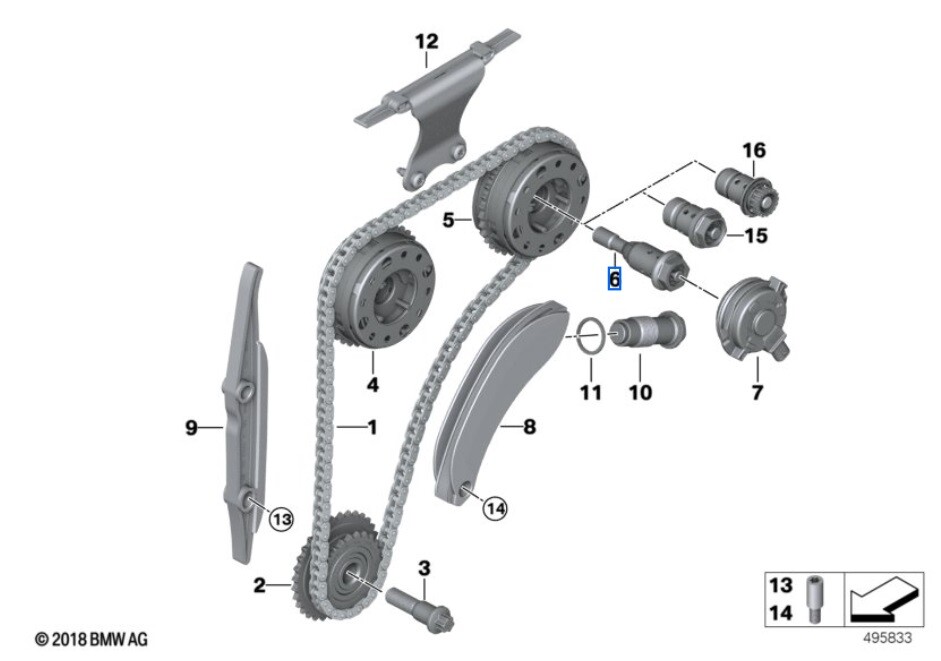 Genuine BMW I8 F48 F45 F46 Central Valve Vanos Long OEM 11367620689 | eBay