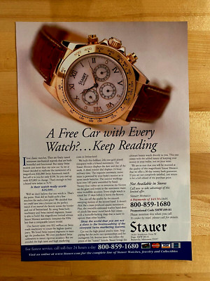 2004 Print Ad Stauer Monaco Watch GET A FREE CAR WITH EVERY WATCH | eBay
