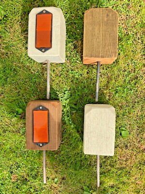 Timber Verge Posts, 6" (150mm) x 4" (100mm) Square, Optional Reflectors ...