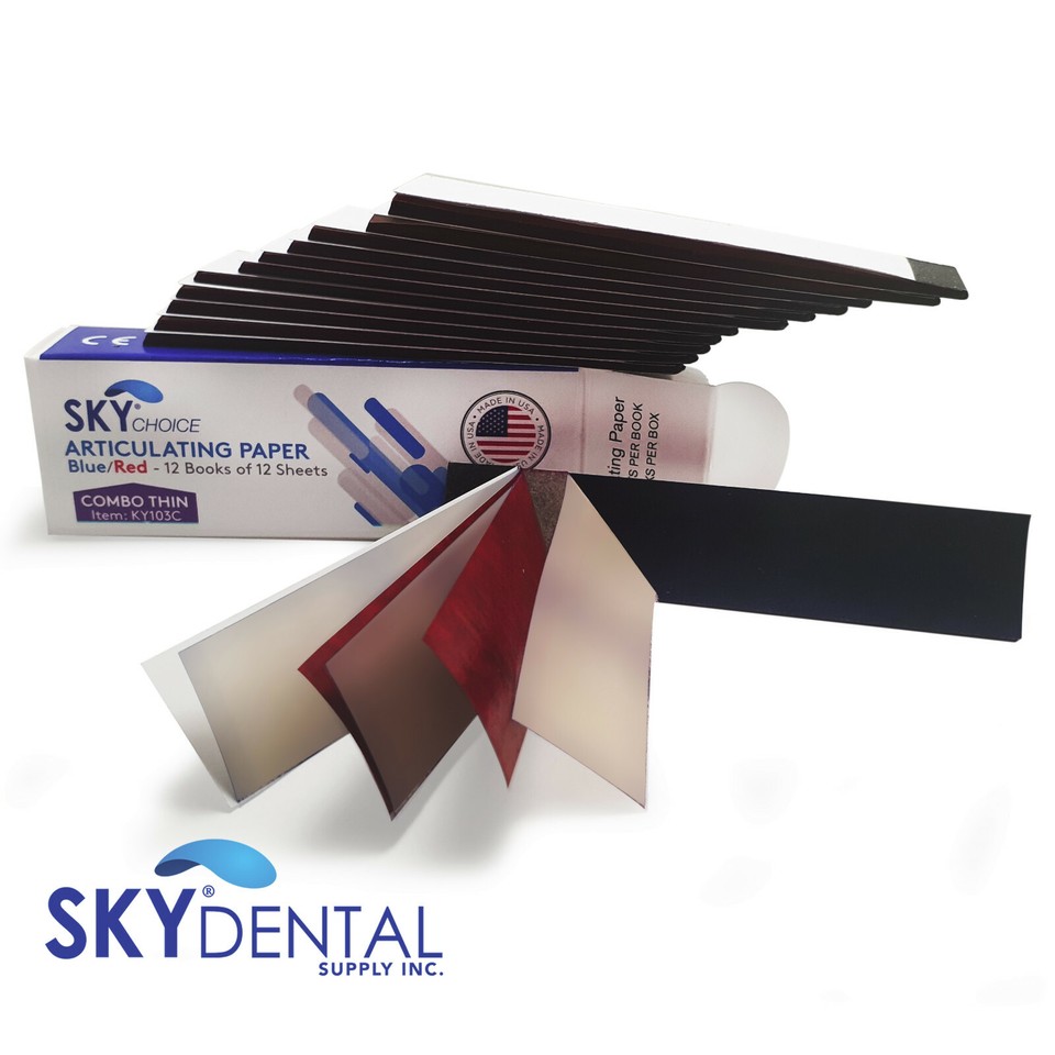Sky Choice Articulating Paper Combo Red/Blue 71 Microns 12 Books/Box | eBay