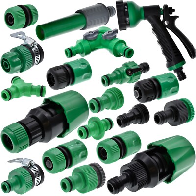QUALITY GARDEN WATER HOSE PIPE CONNECTORS & FITTINGS Garden Tap Adaptor ...