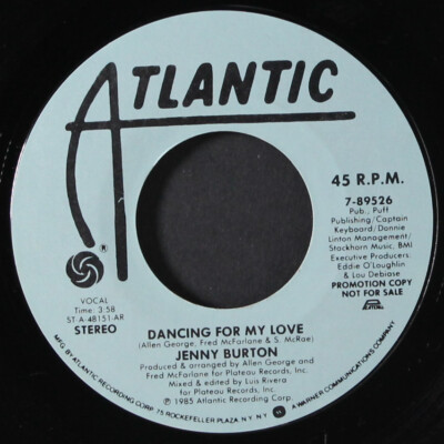 JENNY BURTON: dancing for my love / same ATLANTIC 7" Single 45 RPM | eBay