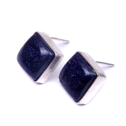 Blue Sun Sitara Square Gemstone Mothers Day Jewelry Stud Earring 1 y222 ...
