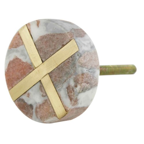 Fort Marble Brass Plated Cabinet Knobs Pulls- 2 Pieces | eBay
