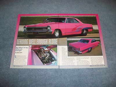 Larry Larson 1966 Chevy II Nova Drag Car Article "Leaving Well Enough ...