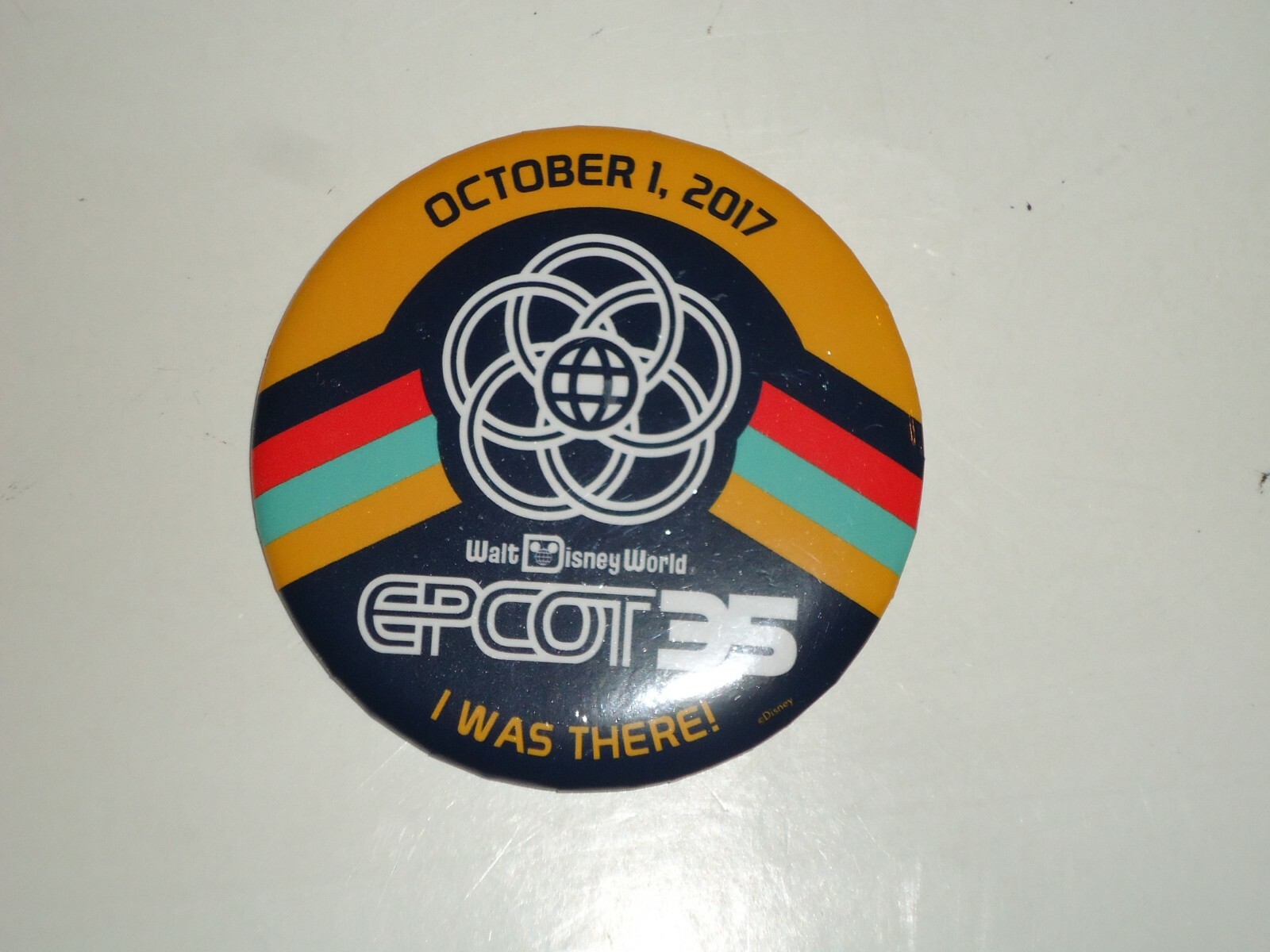 Epcot 35th Anniversary I Was There October 1 2017 Disney Button Pin | eBay