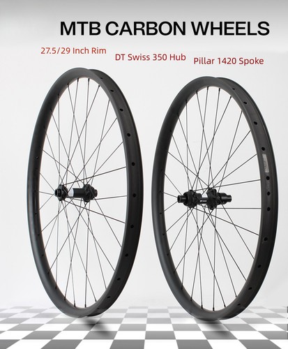 MTB Bicycle Carbon Wheelset 29inch Rims Tubeless Thru Axle/ Boost DT ...