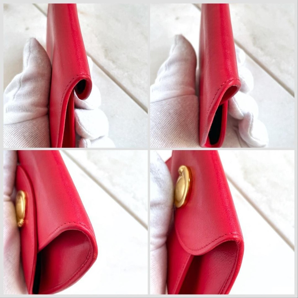Auth Cartier Coin Case Panthere Leather Red Vintage Unisex Leather ...