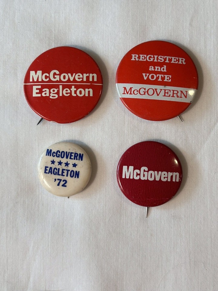 Vintage Lot Of 17 McGovern Eagleton Political Campaign Button Pins ...