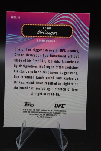 Conor McGregor 2024 Topps Finest UFC #HDL-5 Headliners Kia Tigers | eBay