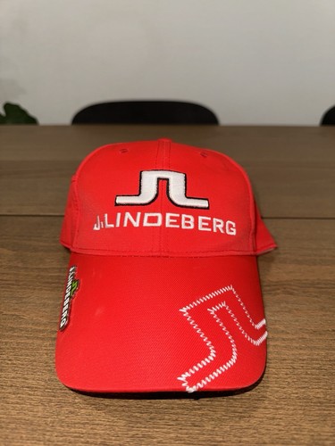 J LINDEBERG ANGUS GOLF CAP HAT ADJUSTABLE STRAPBACK RED | eBay
