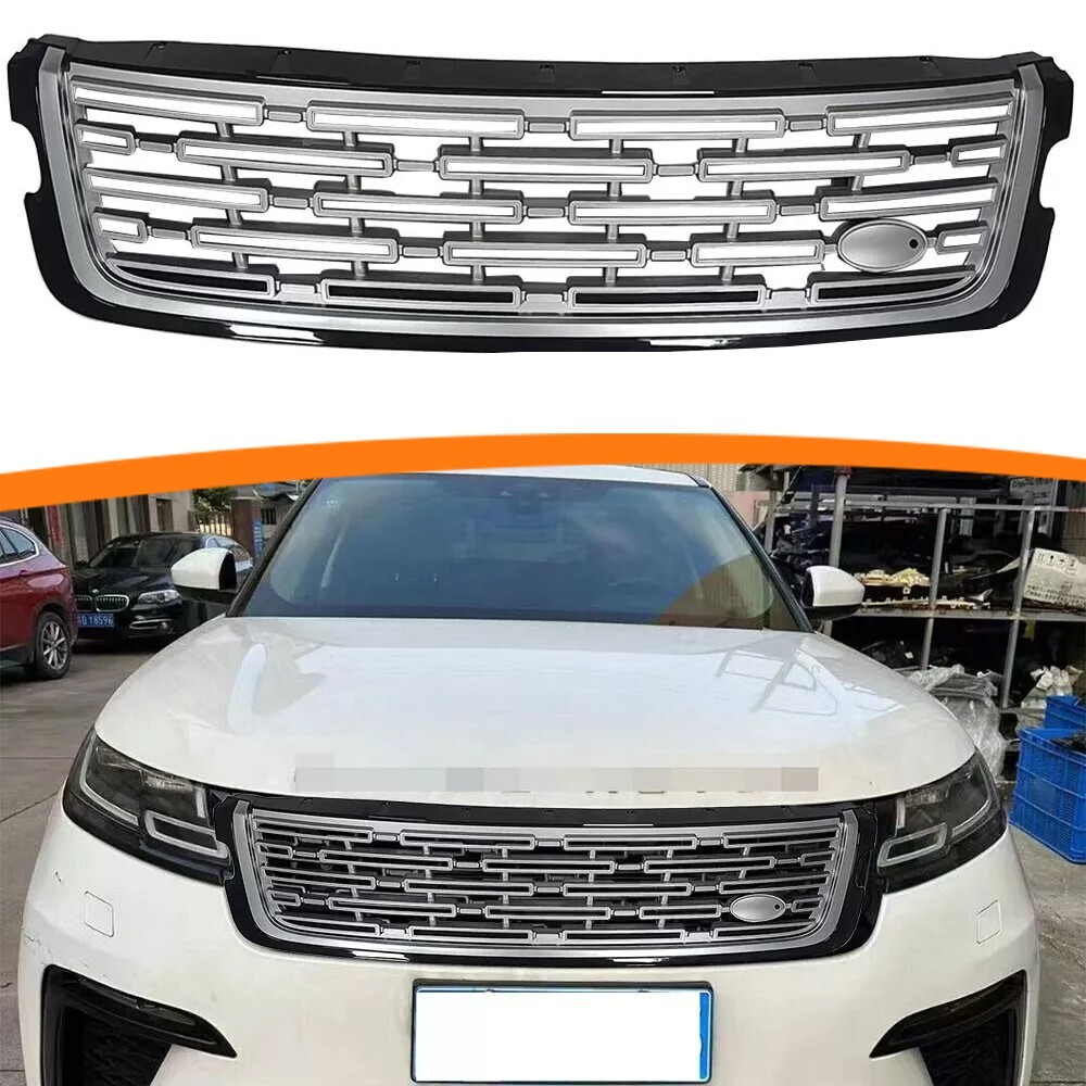 Silver Grille Fits for Range Rover Velar 2017-2024 Radiator Mesh 2024 ...