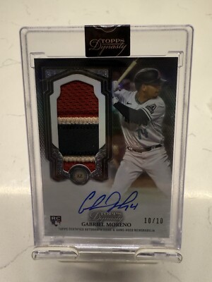2023 Topps Dynasty Gabriel Moreno Rookie Patch Auto 10/10 RPA ...