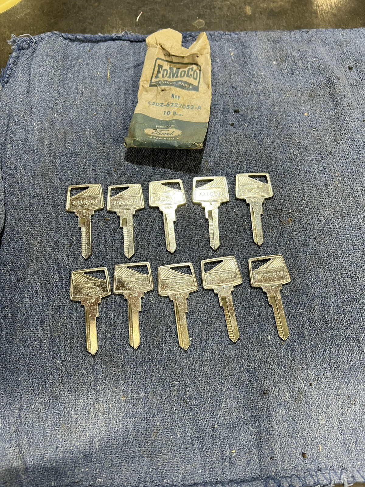 NOS Ford Falcon Key Blanks 1959-1965 Pack Of Ten Ranchero 60 61 62 63 ...
