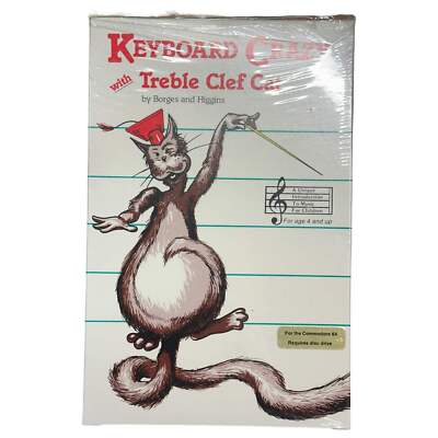 Keyboard Crazy with Treble Clef Cat - Commodore 64/128 | eBay