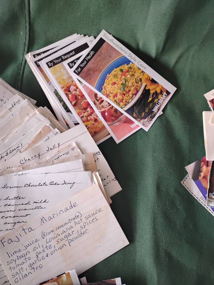 Vintage Recipe Lot Clippings Pamphlets Handwritten Typed 7 lbs READ ...