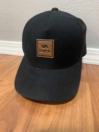 RVCA Black Brown Snapback Hat OSFA | eBay