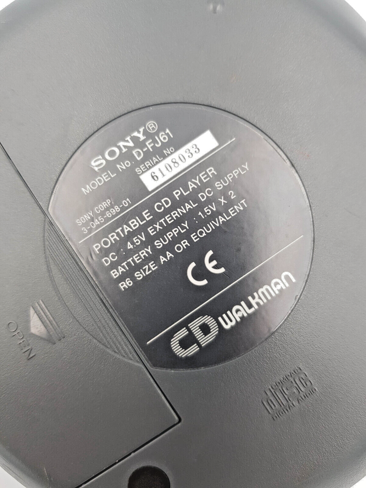 Sony D-FJ61 CD Walkman Discman Radio FM/AM Personal Stereo Compact Disc ...