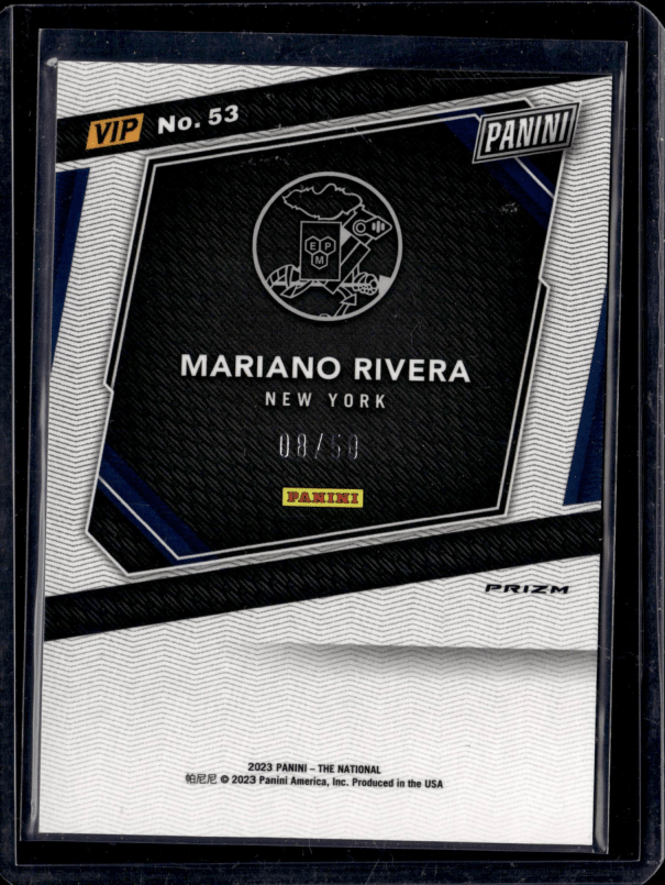 2023 Panini National VIP Gold Packs Purple Sparkle #53 Mariano Rivera ...