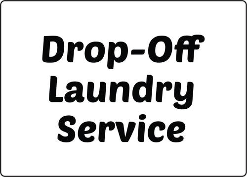 DROP-OFF LAUNDRY SERVICE | Adhesive Vinyl Sign Decal | eBay