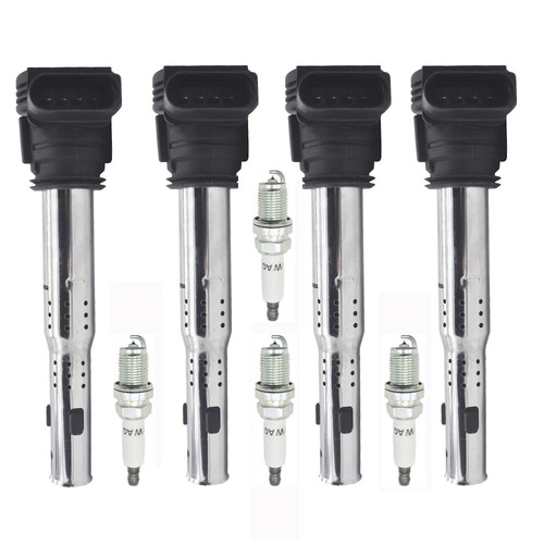 4x OEM Ignition Coils + 4x Spark Plugs for Audi A3 A4 A5 TT VW GTI ...