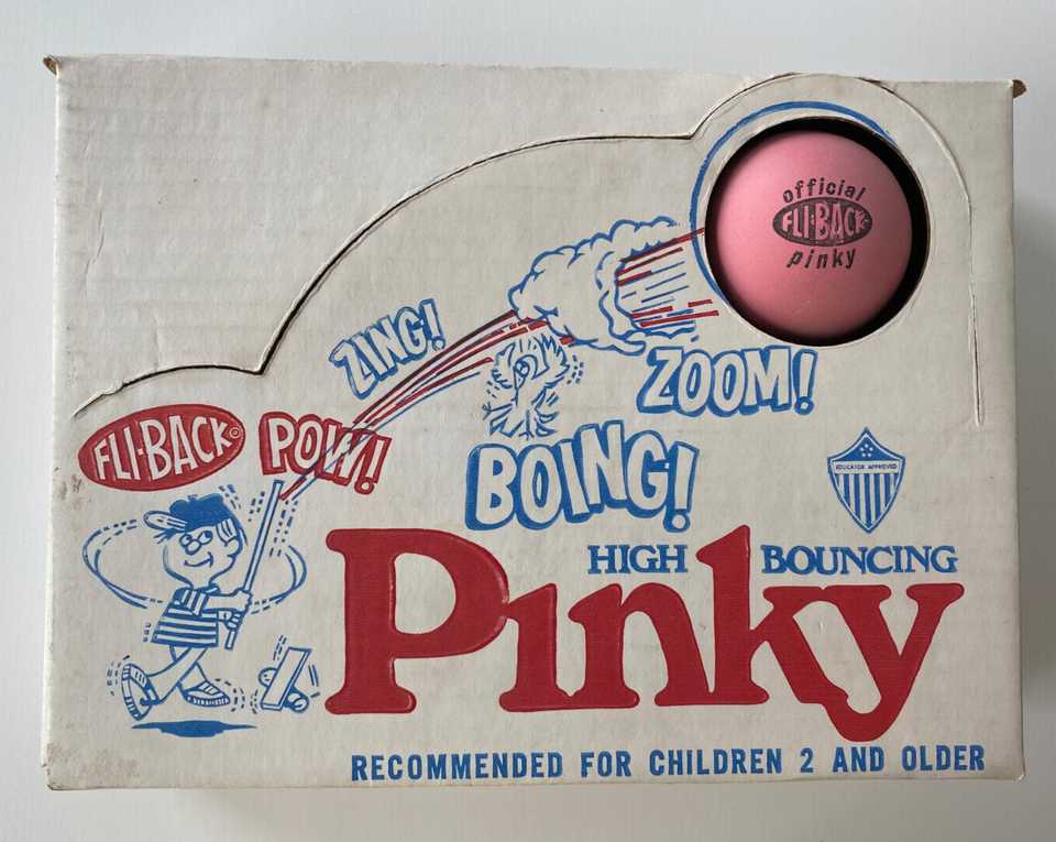 12 UNUSED FLI-BACK Pinky Balls + Display! 1970s Vintage SPALDEENS | eBay