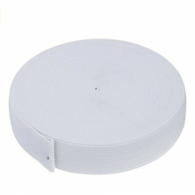 18 MM ,3/4" INCH WHITE FLAT ELASTIC 1,2,3,5,10,25, METRE LENGTHS / ROLL ...