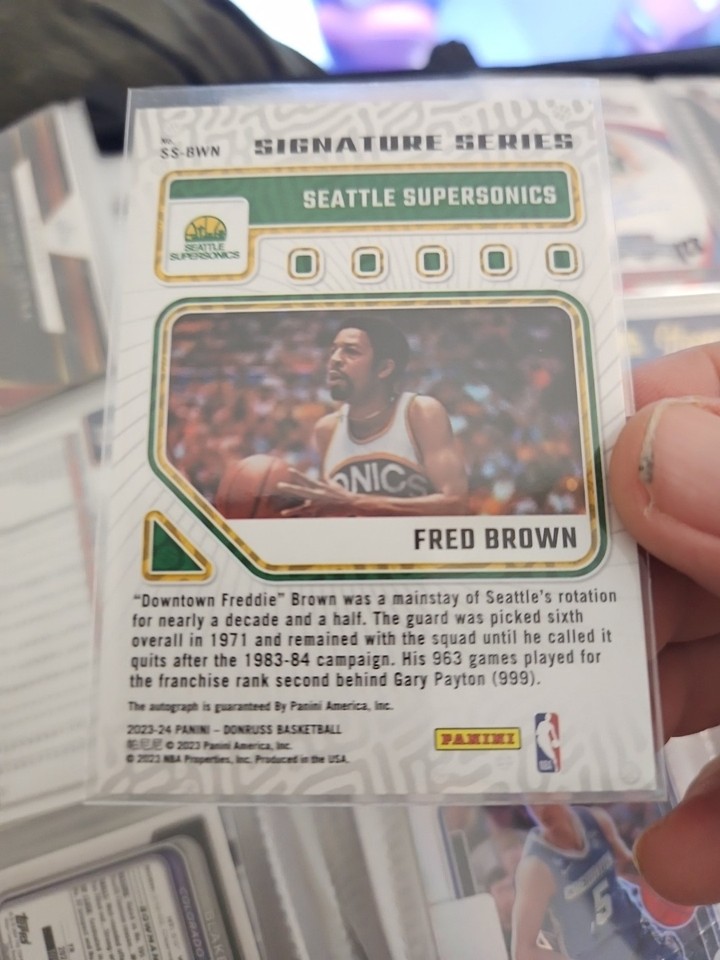 Fred Brown 2023-24 Panini Donruss Basketball SIGNATURE SERIES Auto R127 ...