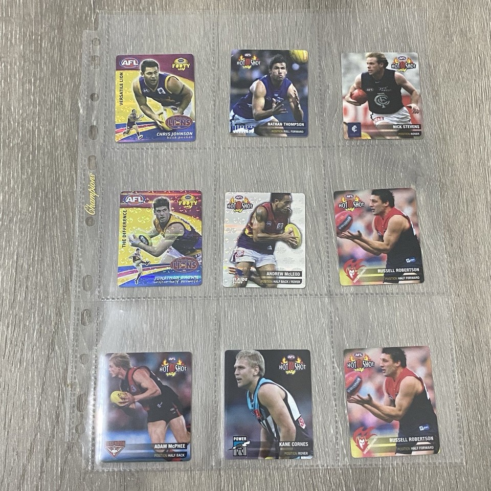 Vintage AFL Select Trading Card & Tazo Lot Bundle Firepower Burst Footy ...