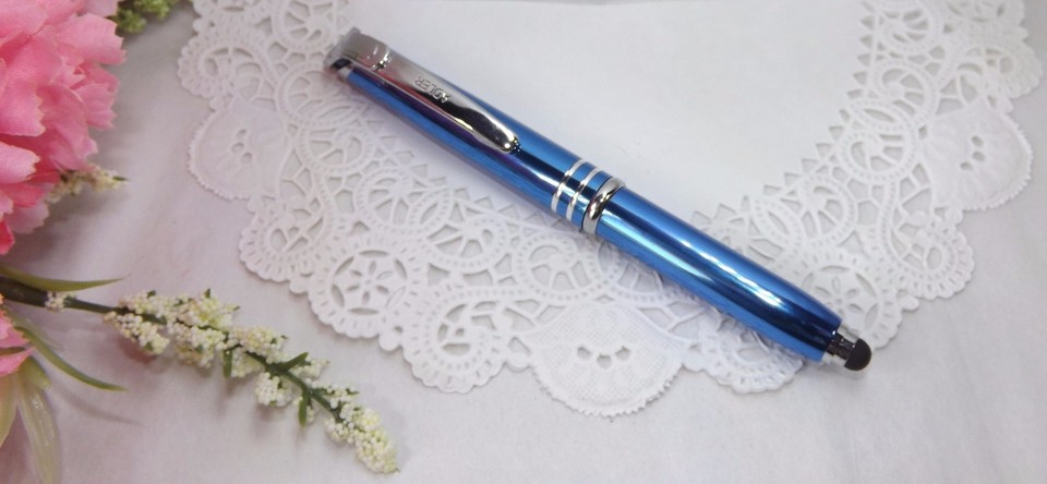 3 in 1 Medina Lighted Tip Blue Stylus LED Flashlight Pen by Adler (HIGH ...