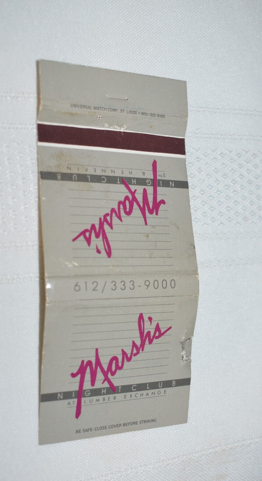 Marsh's Night Club 30 Rear Strike Matchbook Cover | eBay