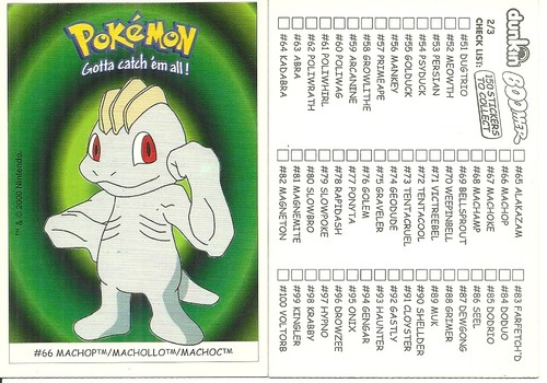 POKEMON CARD - MACHOP: MACHOLLO: MACHOC / CARD STICKERS TO COLLECT | eBay