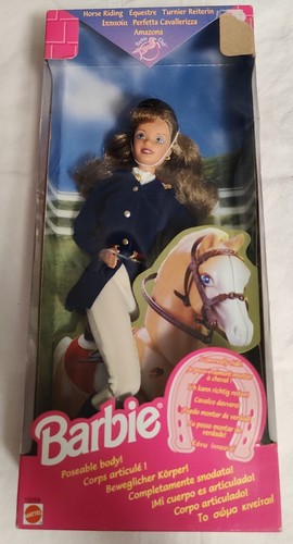 Horse Riding Barbie Doll 1997, Poseable Body #19268 NRFB Equestrian ...