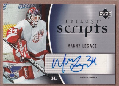 2006-07 Upper Deck Trilogy Scripts #TSML Manny Legace AUTO - St. Louis ...