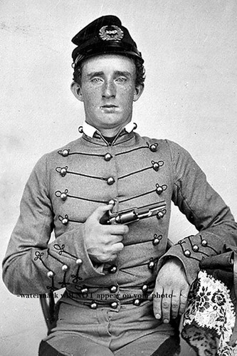 Rare George Custer Cadet PHOTO,West Point 1857, Battle of the Little ...