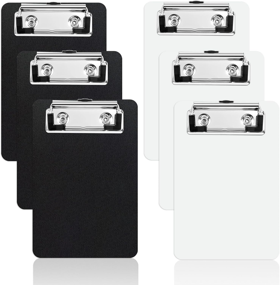6 Pcs Mini Clipboards 4 X 6 Inch Small Clipboards Plastic Clipboard ...