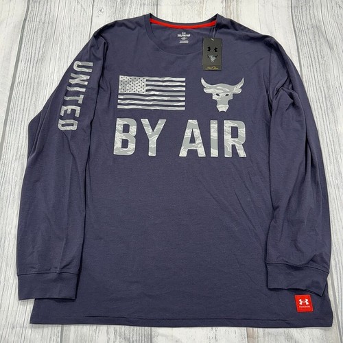 NWT UA Project Rock Veterans Day United By Air T Shirt 2XL Under Armour ...