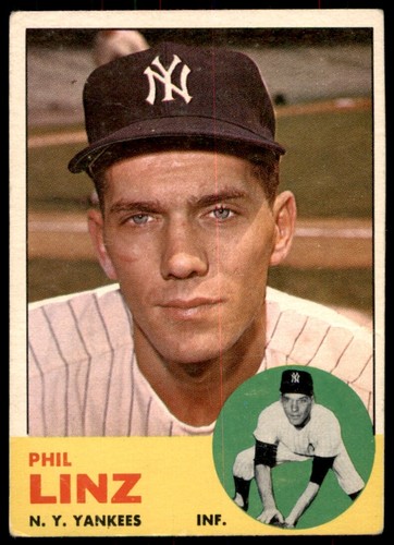 1963 TOPPS PHIL LINZ 264 GOOD BASEBALL NEW YORK YANKEES | eBay